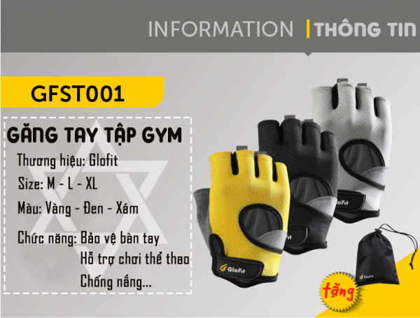 Găng Tay Tập Gym Glofit - GFST001 - VN SPORT